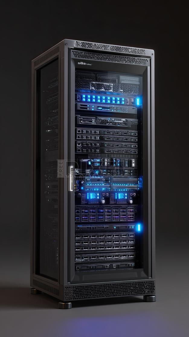 Free Photos - Server Rack With Blue Lights | FreePixel.com