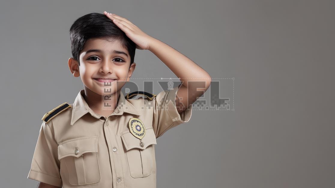 Free Photos - Indian Boy Dressed In Police Uniform Photo. | FreePixel.com