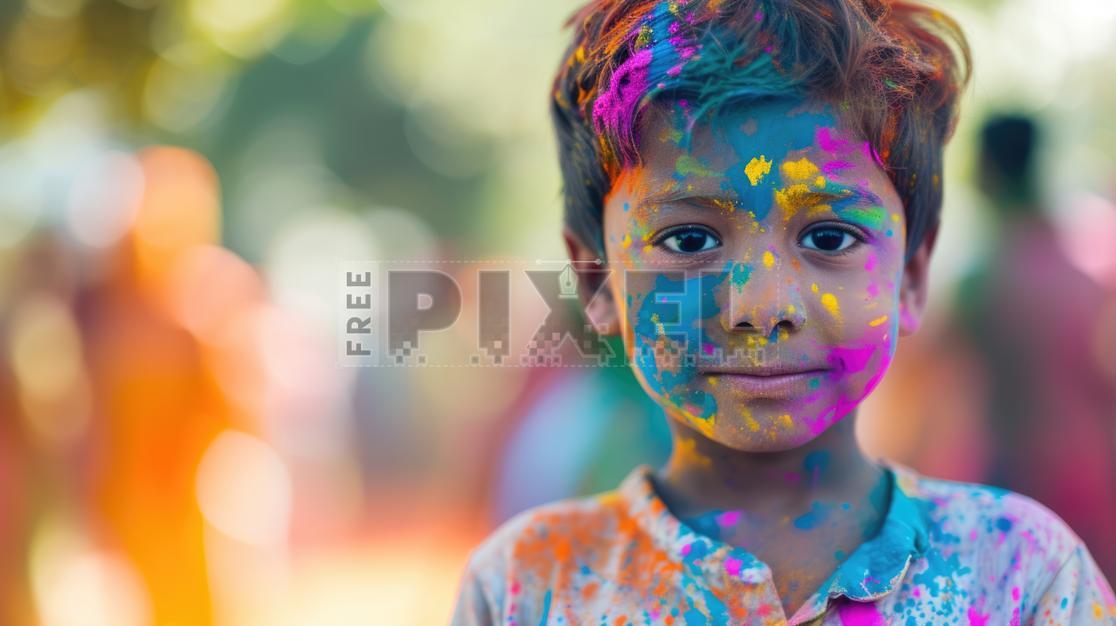 Free Photos - Indian Boy Playing Holi Photo, Can Be Used As Banner ...