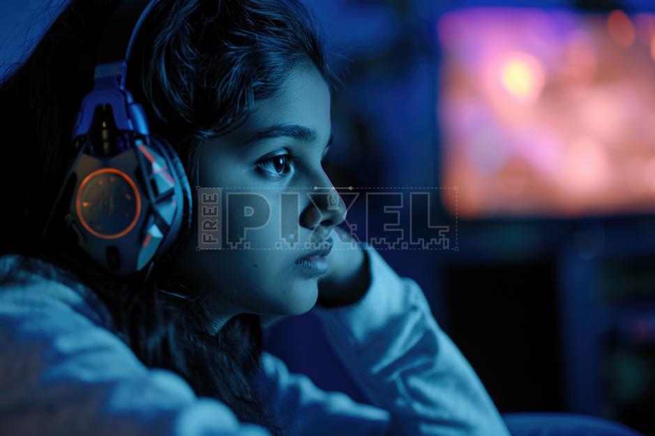 Free Photos - Indian Girl Wear Headset In Room Interior Settings ...