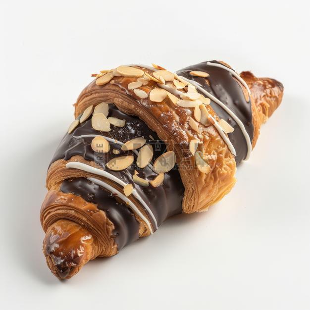 Free Photos - Chocolate Croissant With Almonds Topped For Bakery Menu ...