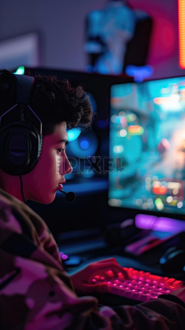 Free Photos - Night Time Gaming Session Photo Of Teenage Boy Playing ...