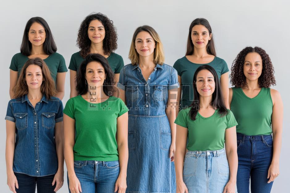 Free Photos - Nine Women Standing In A Line | FreePixel.com