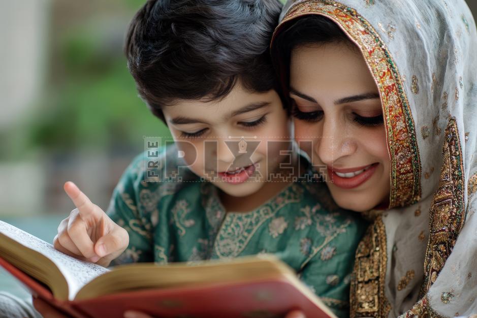 Free Photos - Muslim Mother And Son Reading The Quran Book For Ramadan ...