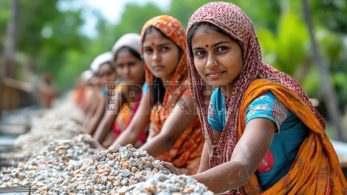 Free Photos - Rural Indian Female Laborers Working At Stone Quarry Or ...