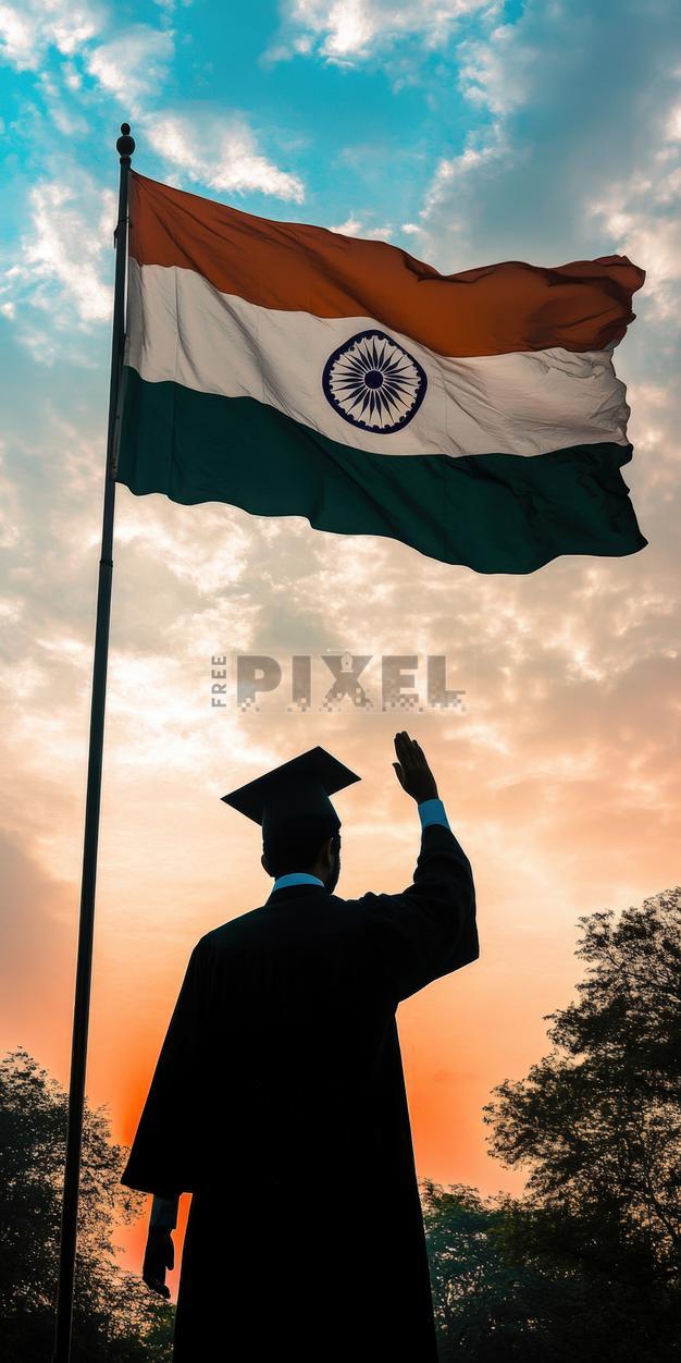 Free Photos - Silhouette Graduate Student Standing In Front Of Indian ...