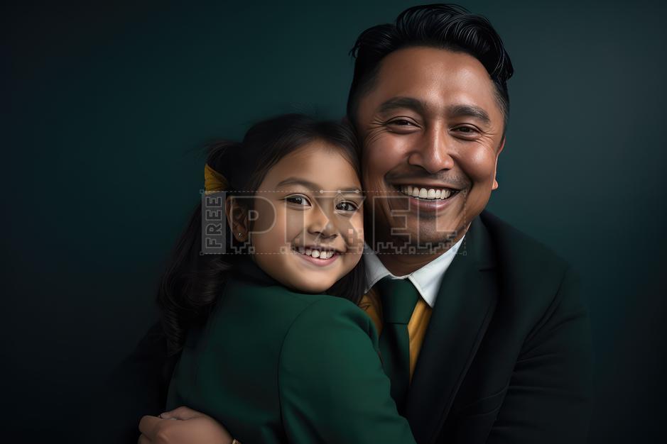 Free Photos - A Man And A Little Girl Smiling For The Camera ...