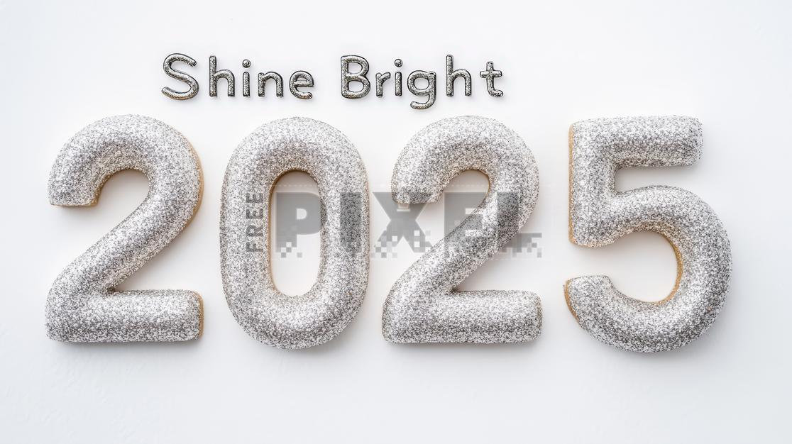 Free Photos - Shine Bright 2025 Glitter Text On Snowy Background For ...