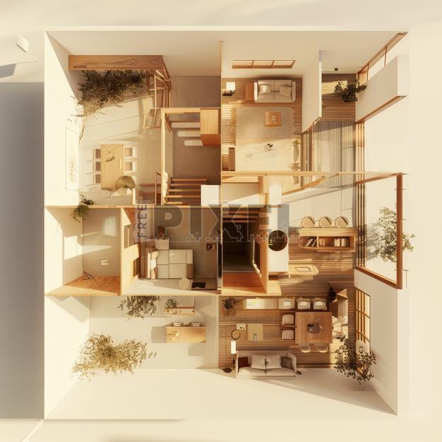Free Photos - 3D Floor Plan Of A Modern House | FreePixel.com