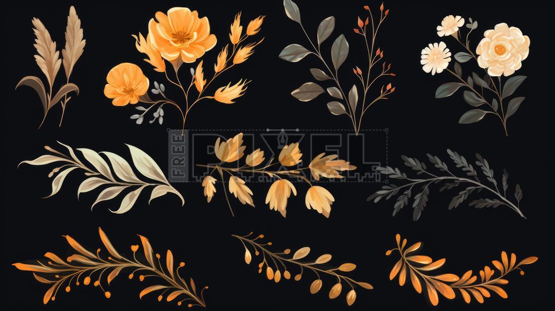 Free Photos - A Collection Of Beautiful Flower Illustrations ...