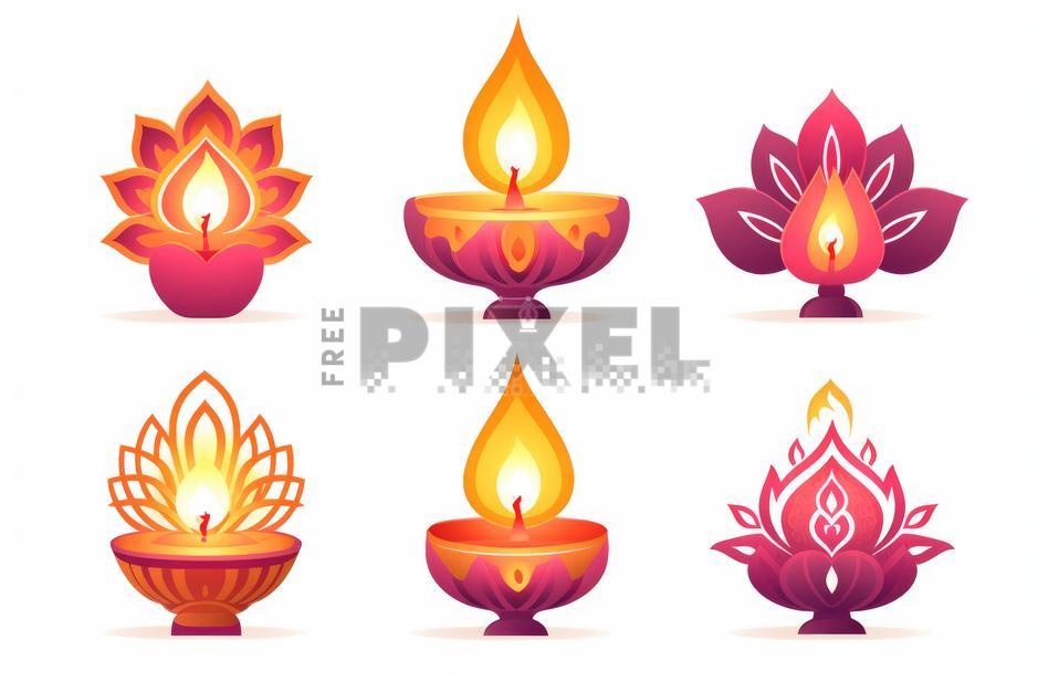 Free Photos - Symbols Of Light - Set Of 6 Eastern Religious Icons ...