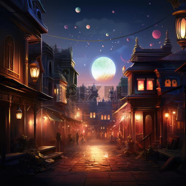 Free Photos - Fantasy Street At Night | FreePixel.com