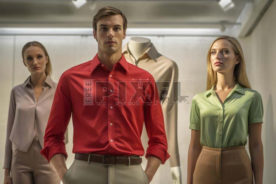 Free Photos - Three Fashion Models Posing In Clothing Store | FreePixel.com