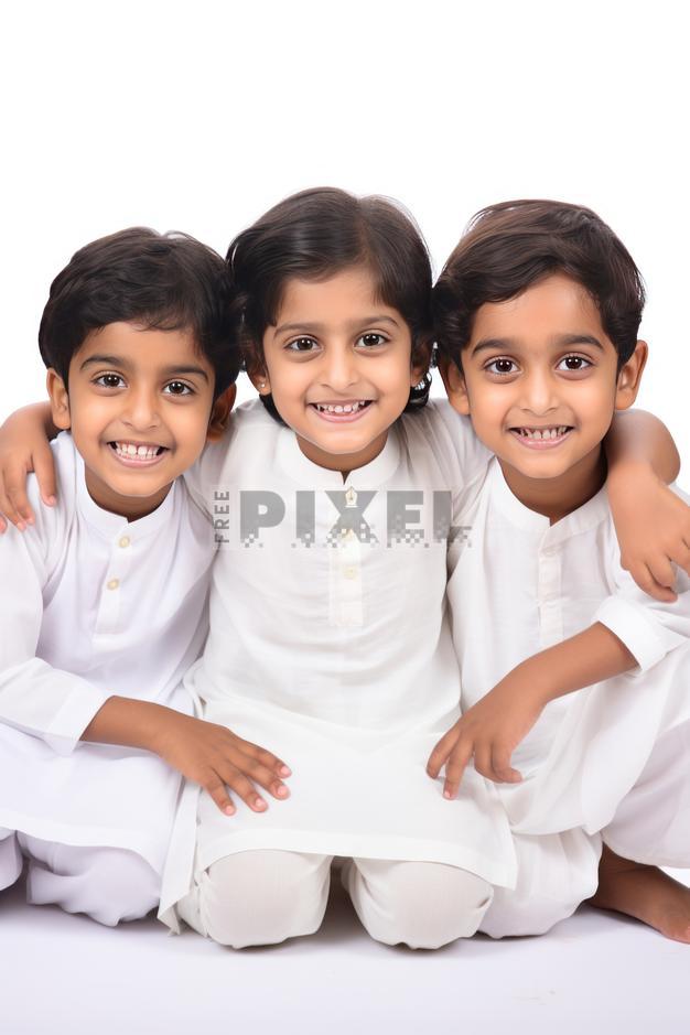 Free Photos - Three Children Posing For A Picture | FreePixel.com