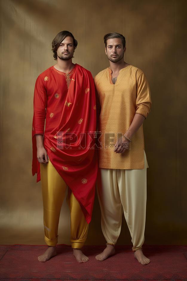Free Photos - Two Indian Men In Traditional Cultural Attire | FreePixel.com