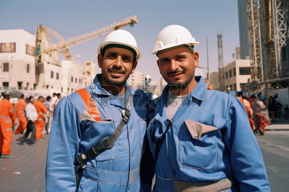 Free Photos - Two Construction Workers Pose For A Picture Together On ...