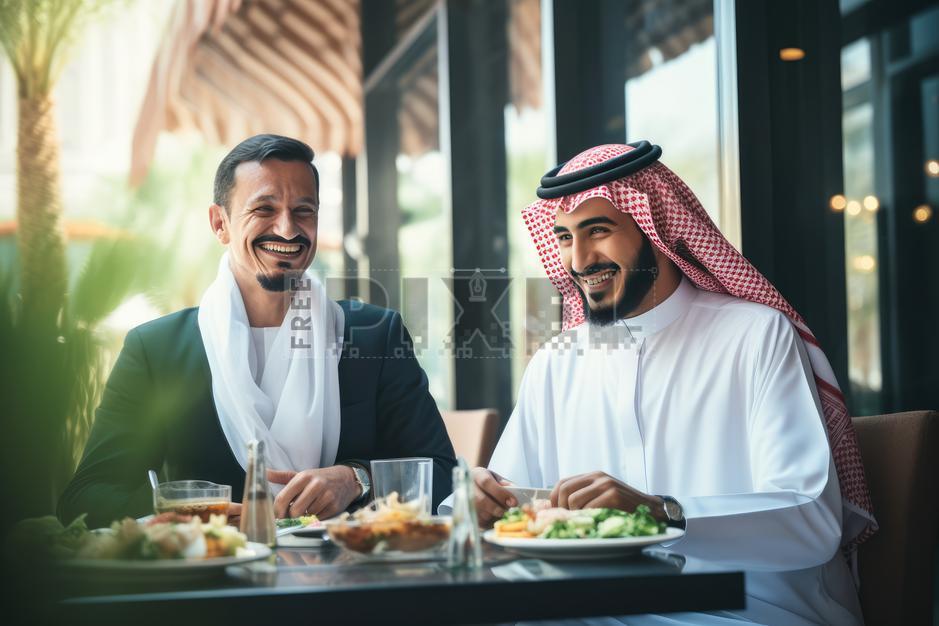 Free Photos - Two Men Enjoying A Meal Together | FreePixel.com