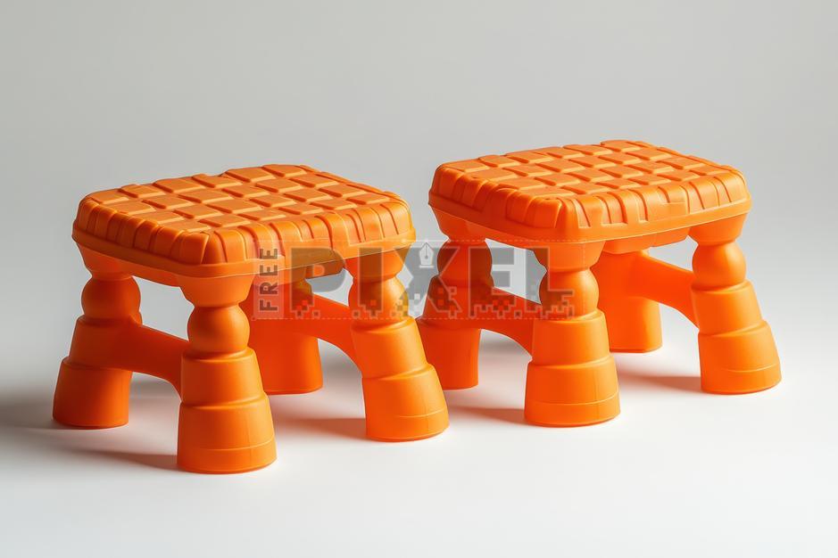 Free Photos - Orange Plastic Stools | FreePixel.com