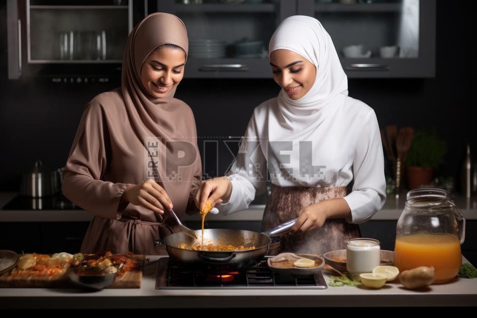 Free Photos - Two Women Cooking Together In A Modern Kitchen ...