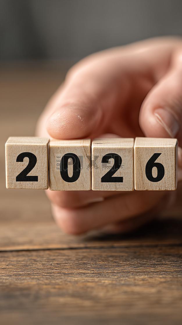 Free Photos - Wooden Blocks Showing The Year 2026 Through Human Hand On ...