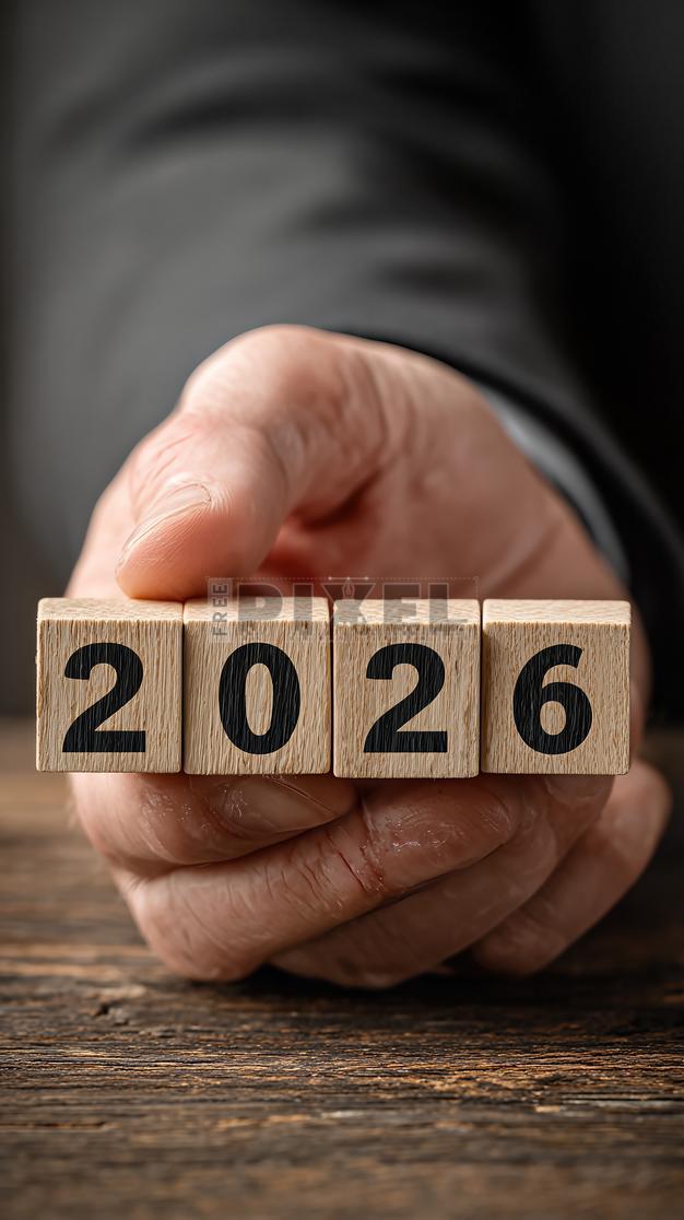 Free Photos - Wooden Blocks Showing The Year 2026 Through Human Hand On ...