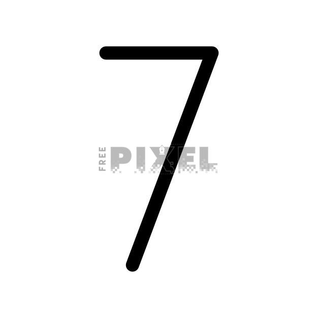 Free Svg - Number Seven Icon | FreePixel.com