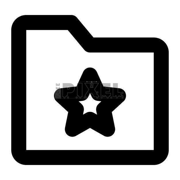 Free Svg - Star In Folder Icon | FreePixel.com