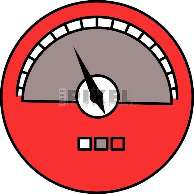 Free Svg - Speedometer Icon In Red And Gray Color. | FreePixel.com