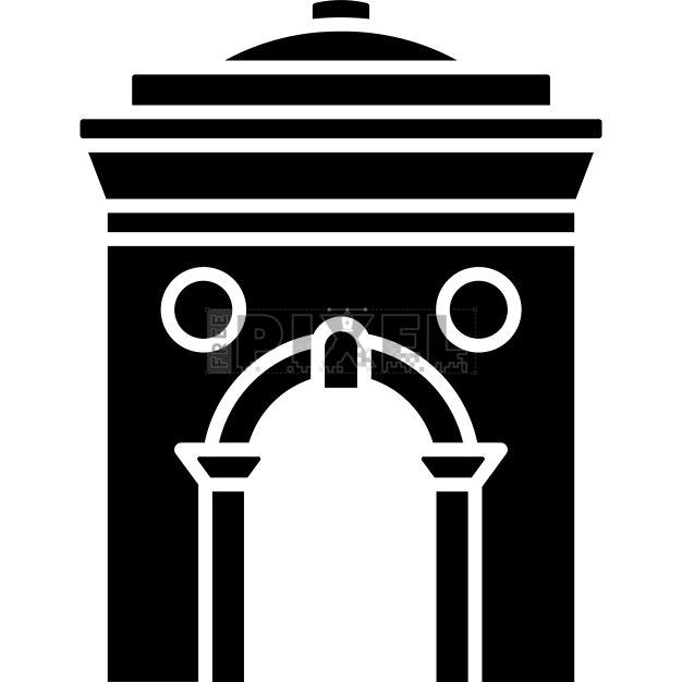 Free Svg - Vector Illustration Of India Gate Icon. | FreePixel.com