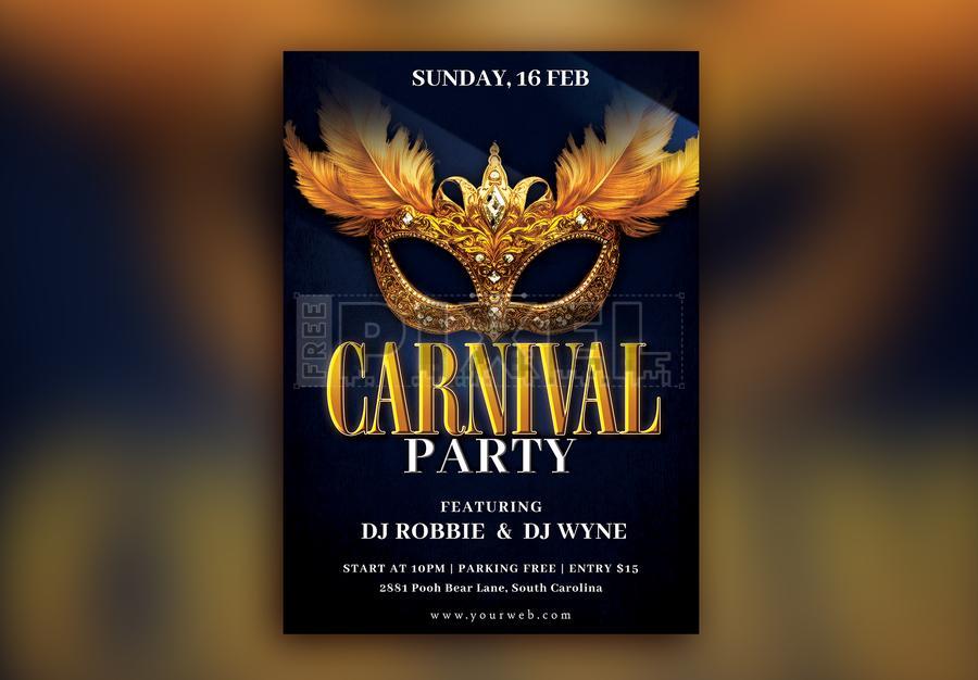 Free Templates - Editable PSD Template | Editable Carnival Party Flyer ...