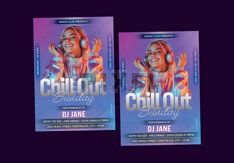 Free Templates - Editable PSD Template | Editable Sunday Chill Out ...