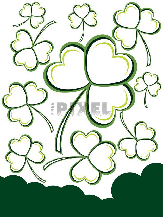 Free Vectors - Vector Shamrock Background | FreePixel.com