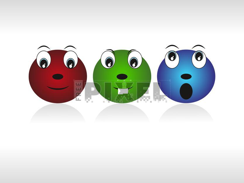 Free Vectors - Vector Set Of Three Emoticon Face | FreePixel.com