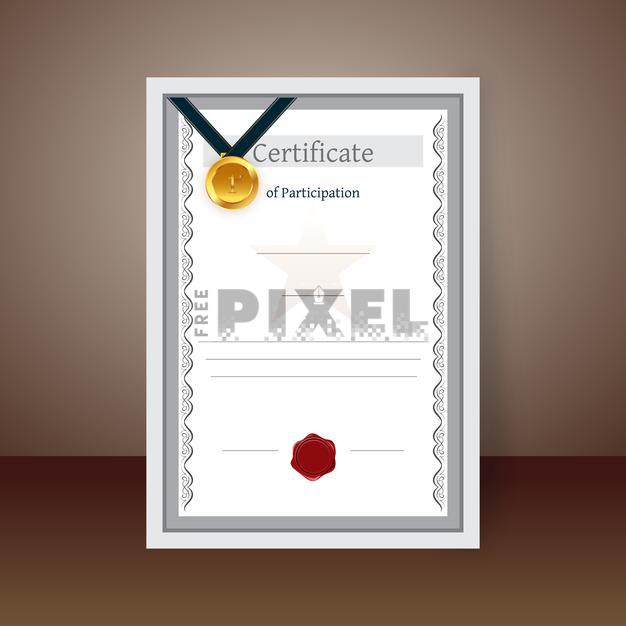 Free Vectors - Blank Participation Certificate Or Diploma Template ...