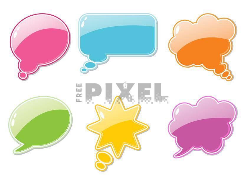 Free Vectors - Callout Shapes With Background | FreePixel.com