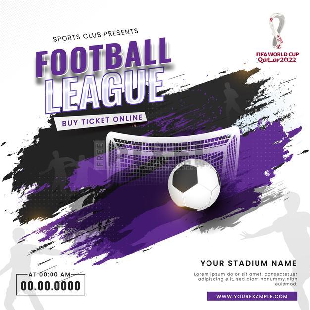Free Vectors - FIFA World Cup Qatar 2022 Logo With Realistic Soccer ...