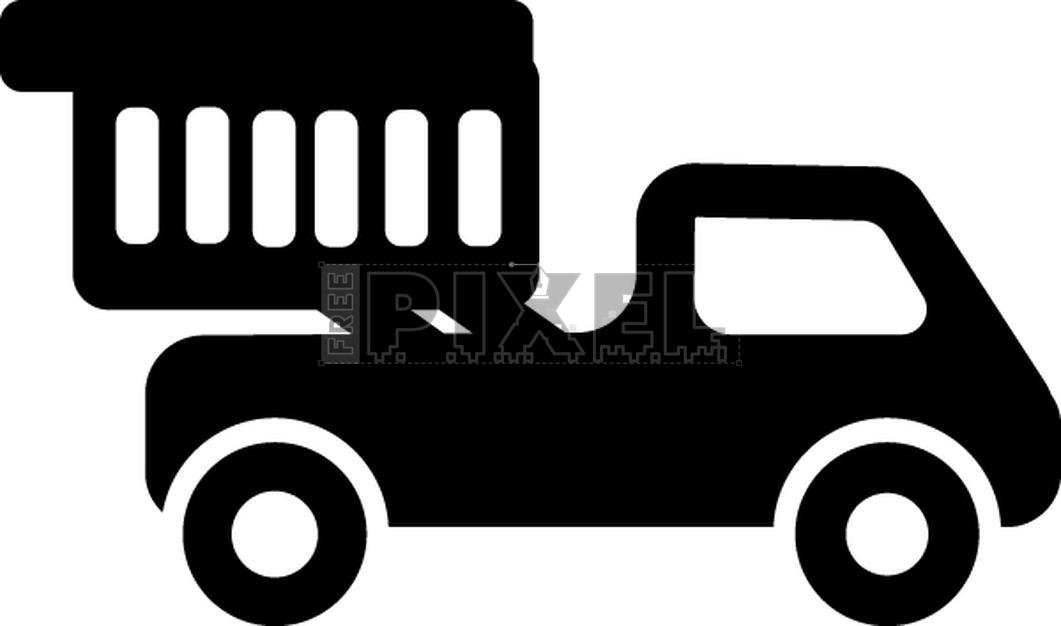 Free Icons - Flat Illustration Of Construction Dump Truck. Vector Sign ...
