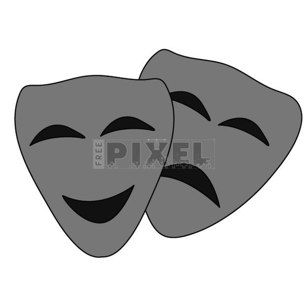 Free Vectors - Flat Illustration Of Theater Masks. Vector Sign Or ...