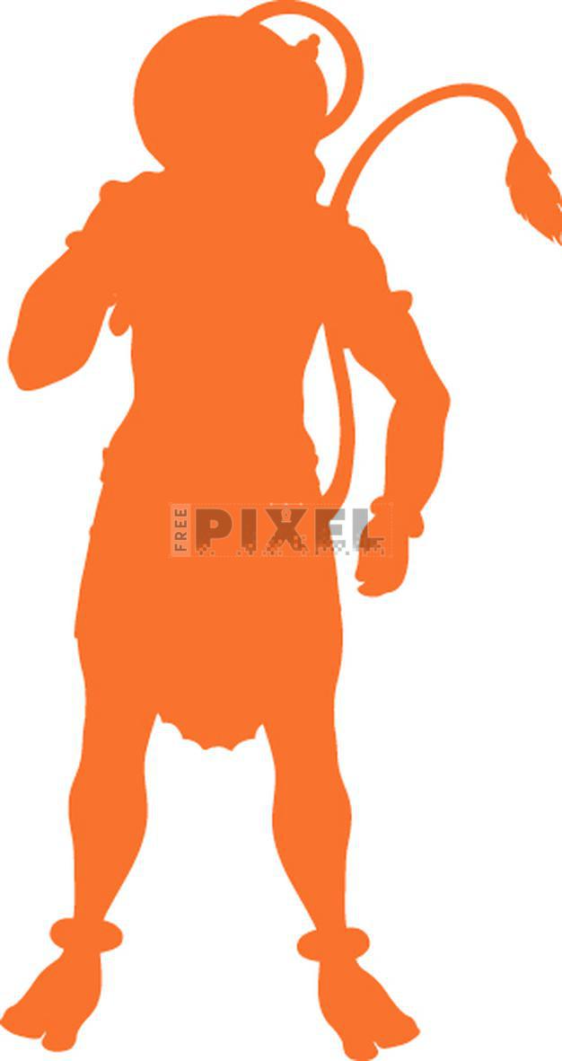 Free Icons - Flat Style Illustration Of Hindu God Hanuman In Orange ...