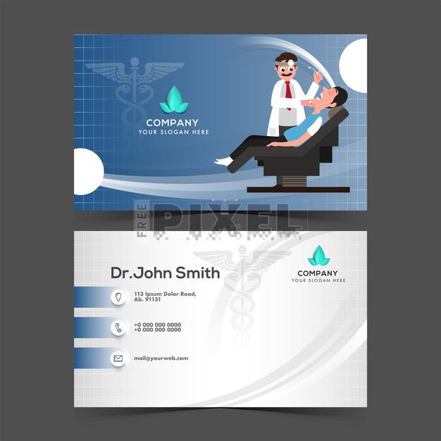 Free Vectors - Front And Back View Of Business Card Or Horizontal ...