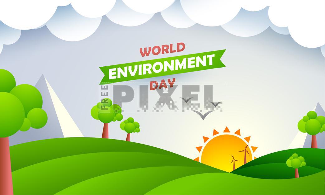 Free Vectors - Paper Cut Style Nature Landscape View Background For ...