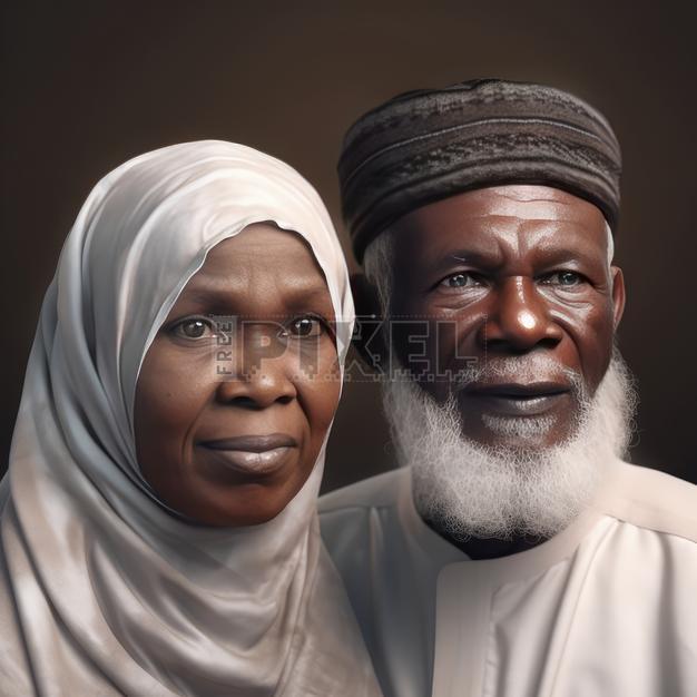 Free Photos - Realistic Portrait Of Old Muslim African Couple Wearing ...