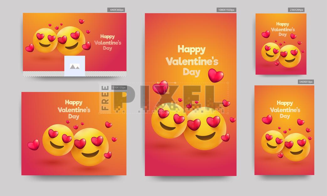 Free Vectors - Social Media Header Or Poster Set With Illustration Of ...