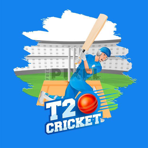 Free Vectors - T20 Cricket Poster Design With Batsman Player In Action ...
