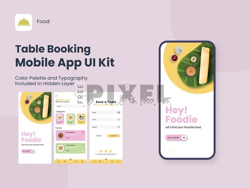 Free Vectors - Table Booking Mobile App UI Kit Including As Sign In ...