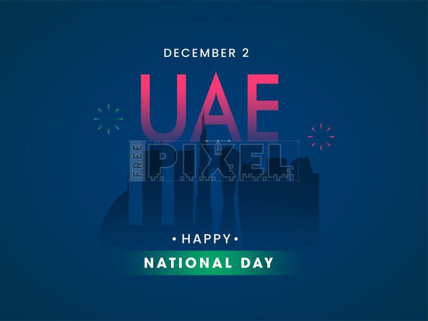 Free Vectors - UAE Happy National Day Celebration Poster Design With ...