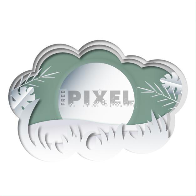 Free Vectors - 3D Paper Layer Cut Origami With Nature View And Moon ...