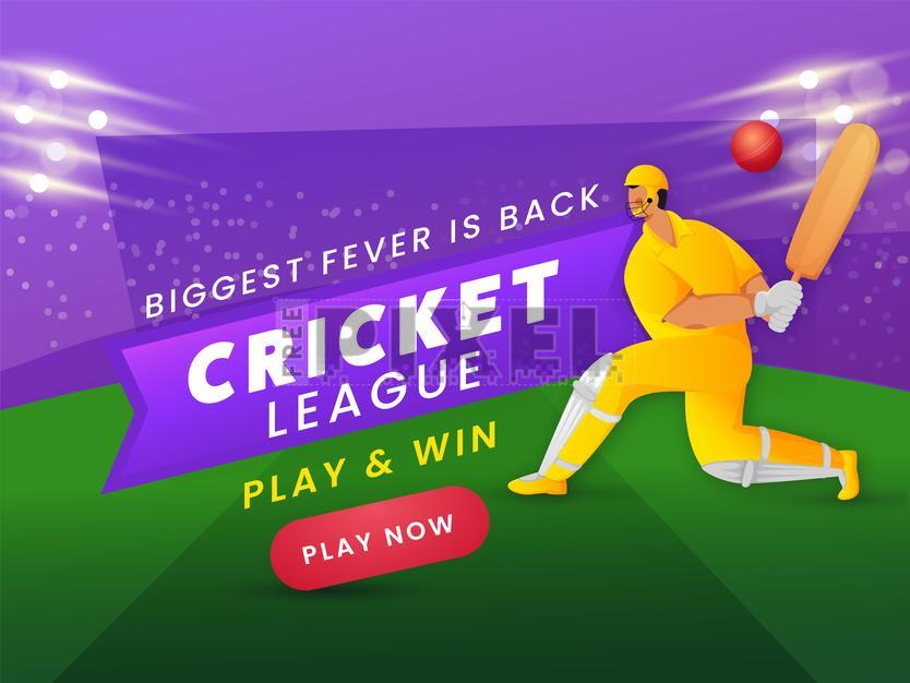 Free Vectors - Biggest Fever Is Back Cricket League Based Poster Design ...