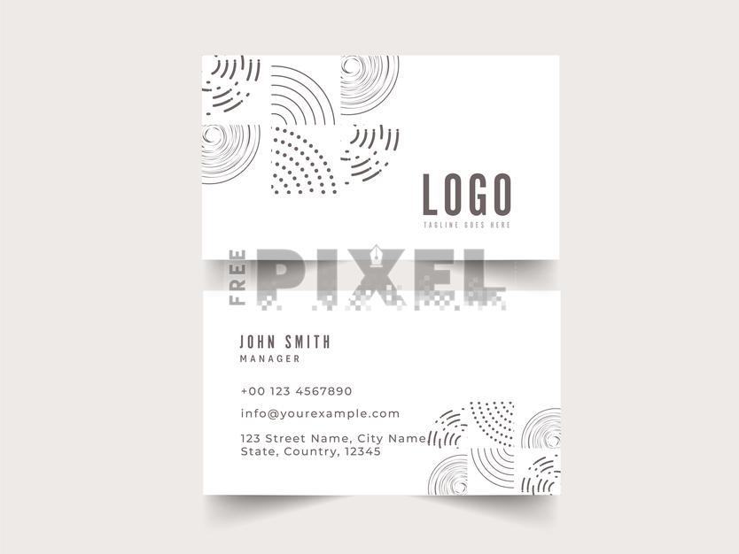 Free Vectors - Business Card Template Layout In Front And Back Side ...