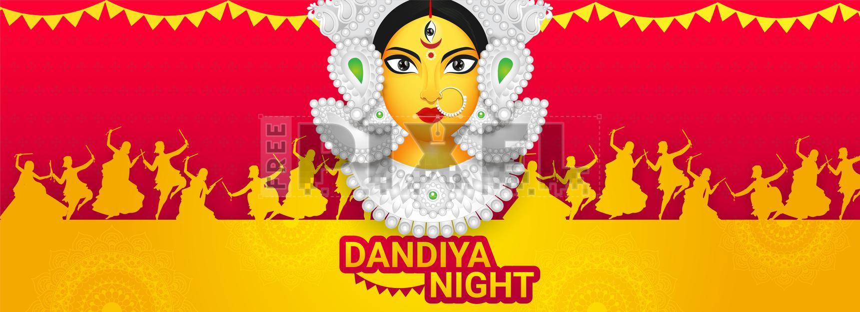 Free Vectors - Dandiya Night Header Or Banner Design With Illustration ...